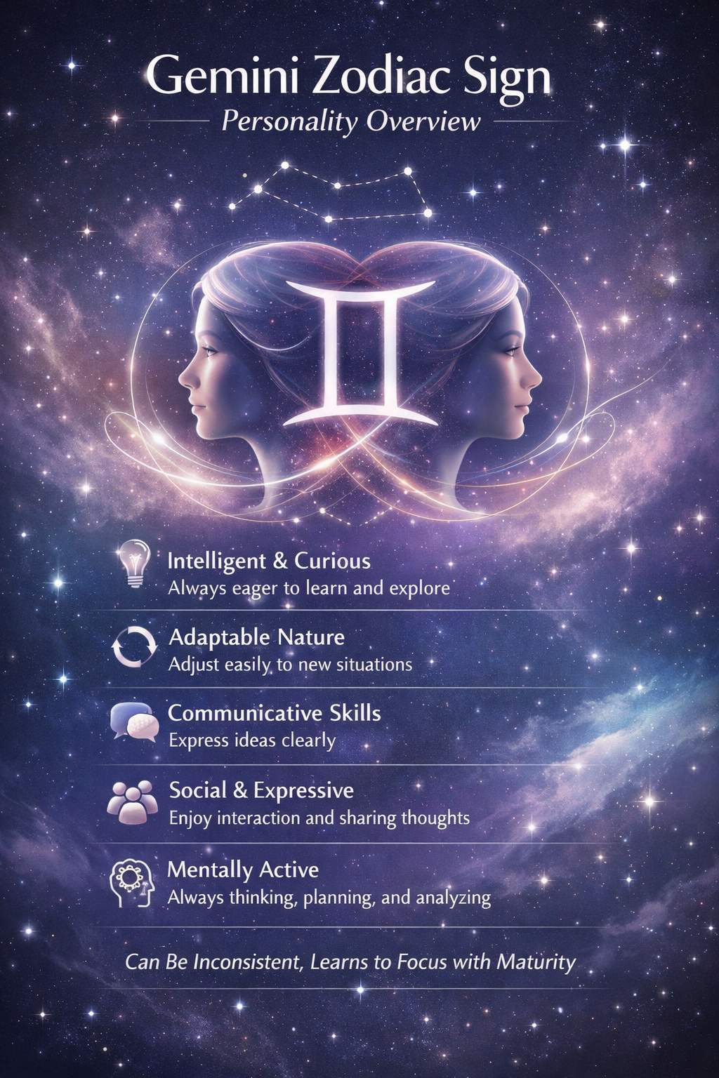 Gemini Zodiac Sign Personality, Traits, & Compatibility