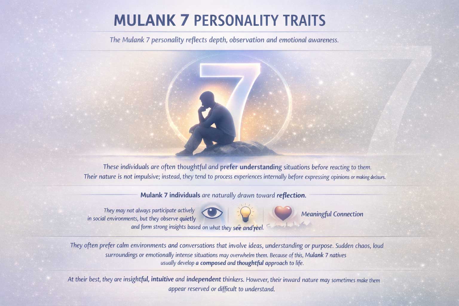 Mulank 7 in Numerology: Personality & Career